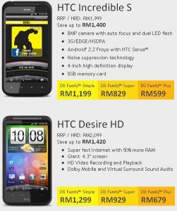 DiGi Family packages with HTC Android bundles - SoyaCincau