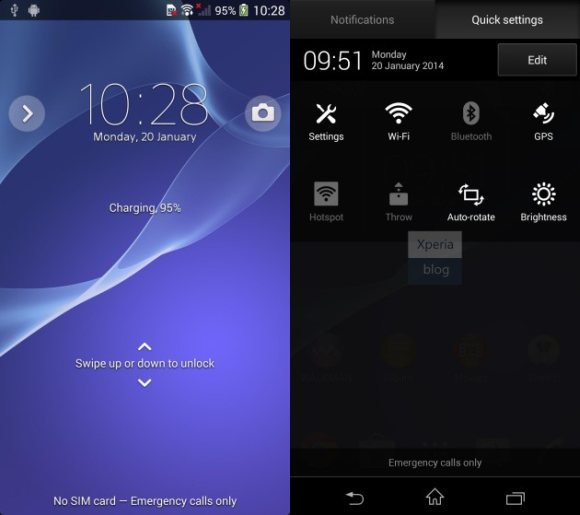 Purported upcoming Sony Xperia Z2 UI revealed. Runs on 2.3GHz ...