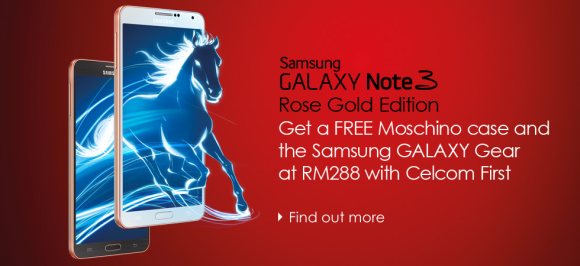 Rose Gold Samsung Galaxy Note 3 now available on Celcom with discounted ...