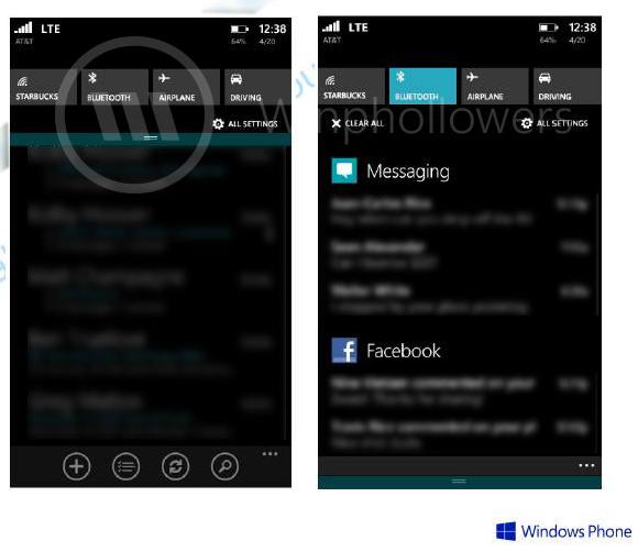 Windows Phone 8.1 to feature "Action Centre" for notifications & quick ...