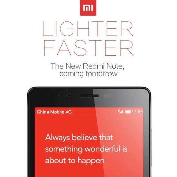 Xiaomi to announce new Redmi Note with 4G LTE tomorrow - SoyaCincau