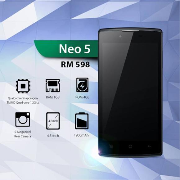 Affordable Oppo Neo 5 with 4G LTE is out now at RM598 - SoyaCincau