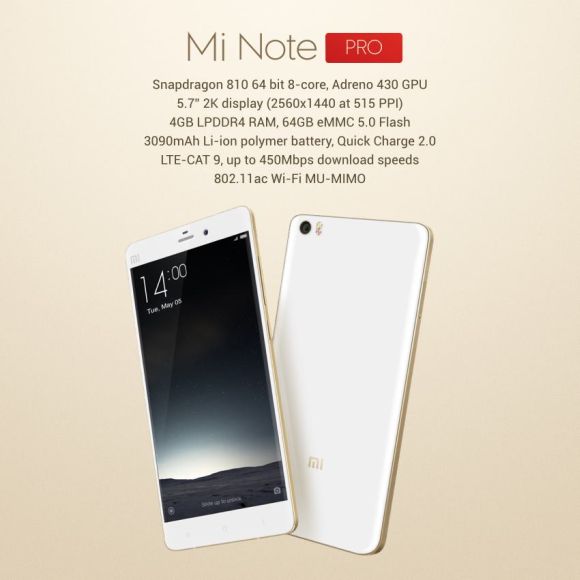 Xiaomi Mi Note Pro launched. Improved with lower price tag - SoyaCincau