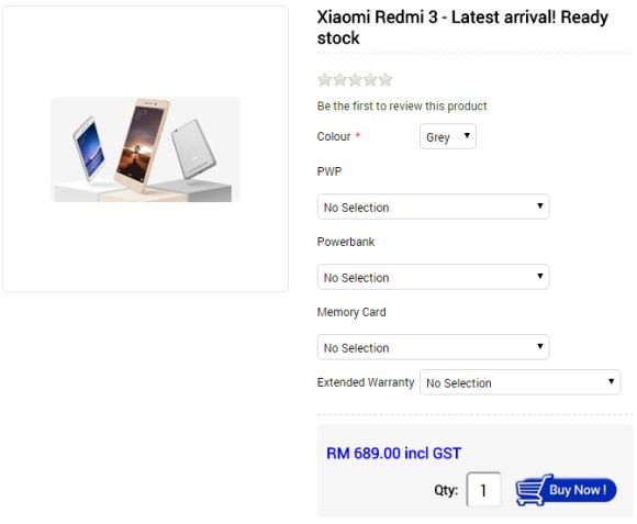 You can buy the Redmi 3 in Malaysia but it ain't cheap - SoyaCincau