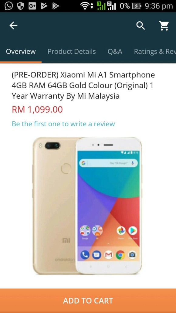 Xiaomi Mi A1 Malaysian pricing revealed - SoyaCincau