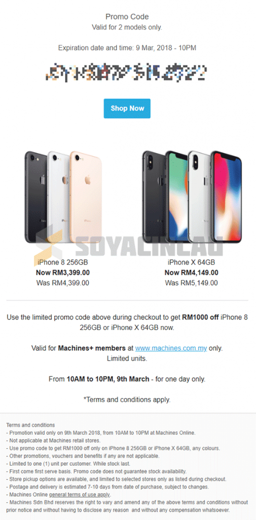 You can get the iPhone X and iPhone 8 at RM1,000 off for one day only ...
