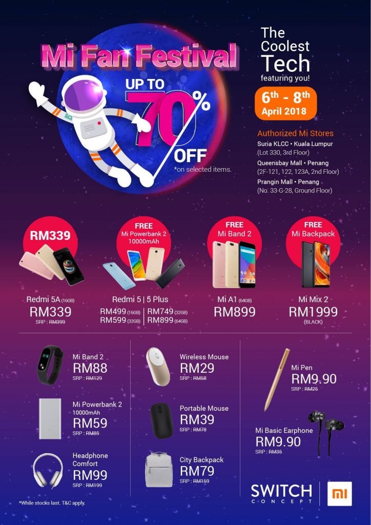 Mi Malaysia is offering freebies and discounts of up to 70% for this ...