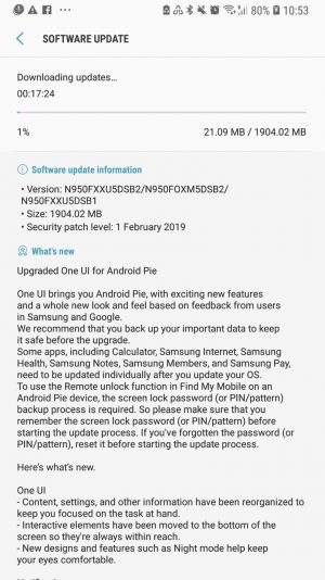 One UI and Android 9 Pie update now available for Samsung Galaxy Note 8 ...