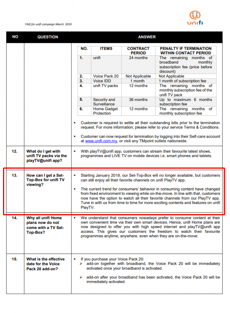 TM offers Unifi TV set-top-box with all channels on their 100Mbps plan ...
