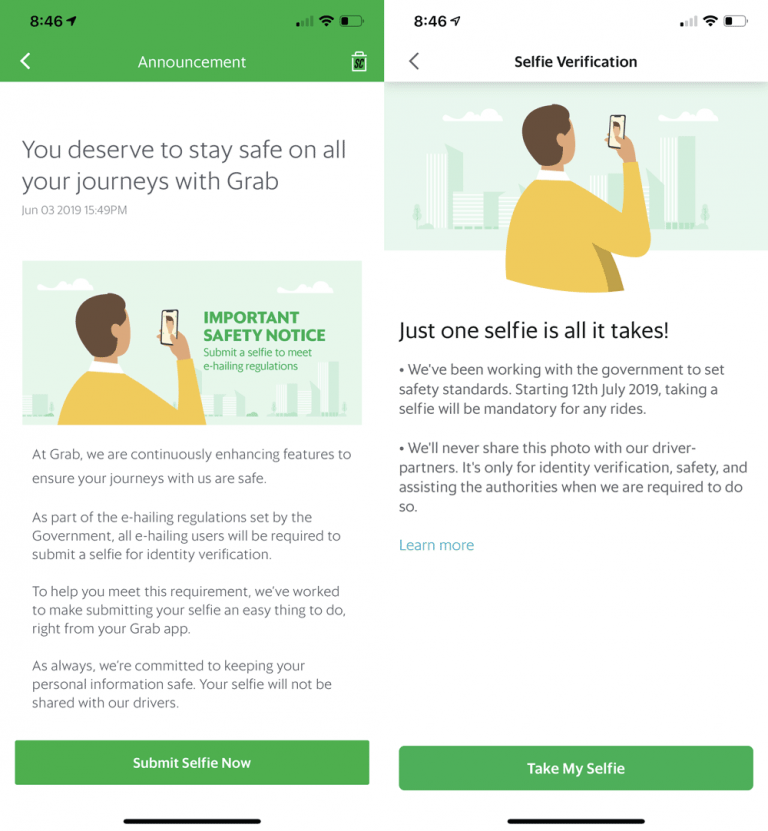 Grab's selfie verification mandatory for all passengers beginning 12 ...