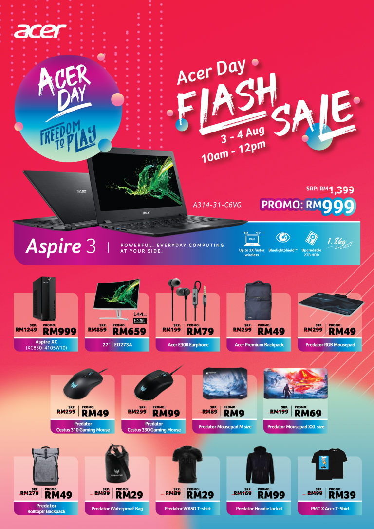 Acer is offering up to RM1,000 discounts during these dates - SoyaCincau