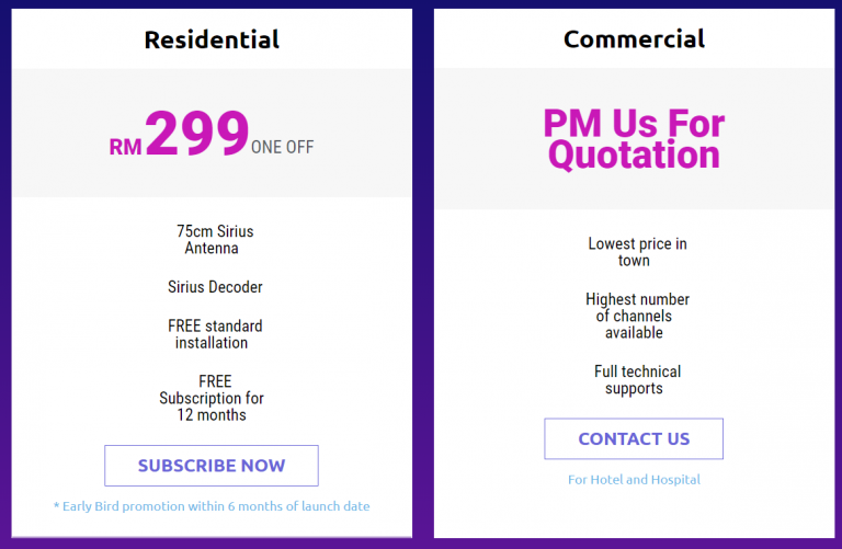 Sirius TV: Astro's new satellite TV competitor offers 12 months free ...