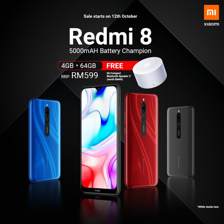 Redmi 8 with 5,000mAh battery has arrived in Malaysia, priced from ...