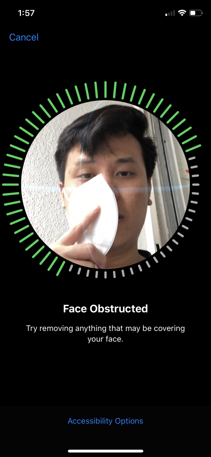 COVID-19: Unlocking the iPhone's Face ID while wearing a face mask ...