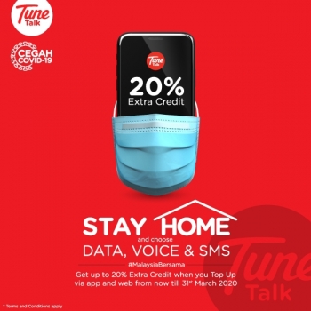 Tune Talk offers free 20% extra credit when you reload during MCO ...