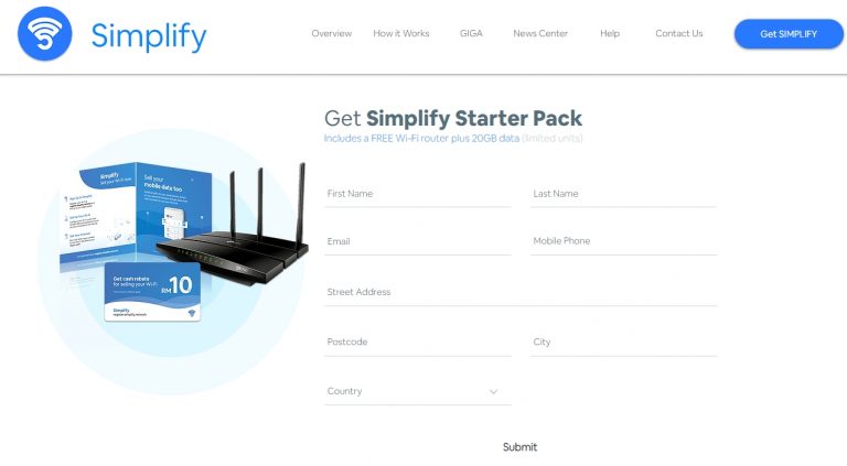 Simplify offers free 4G WiFi router with 20GB data during MCO - SoyaCincau