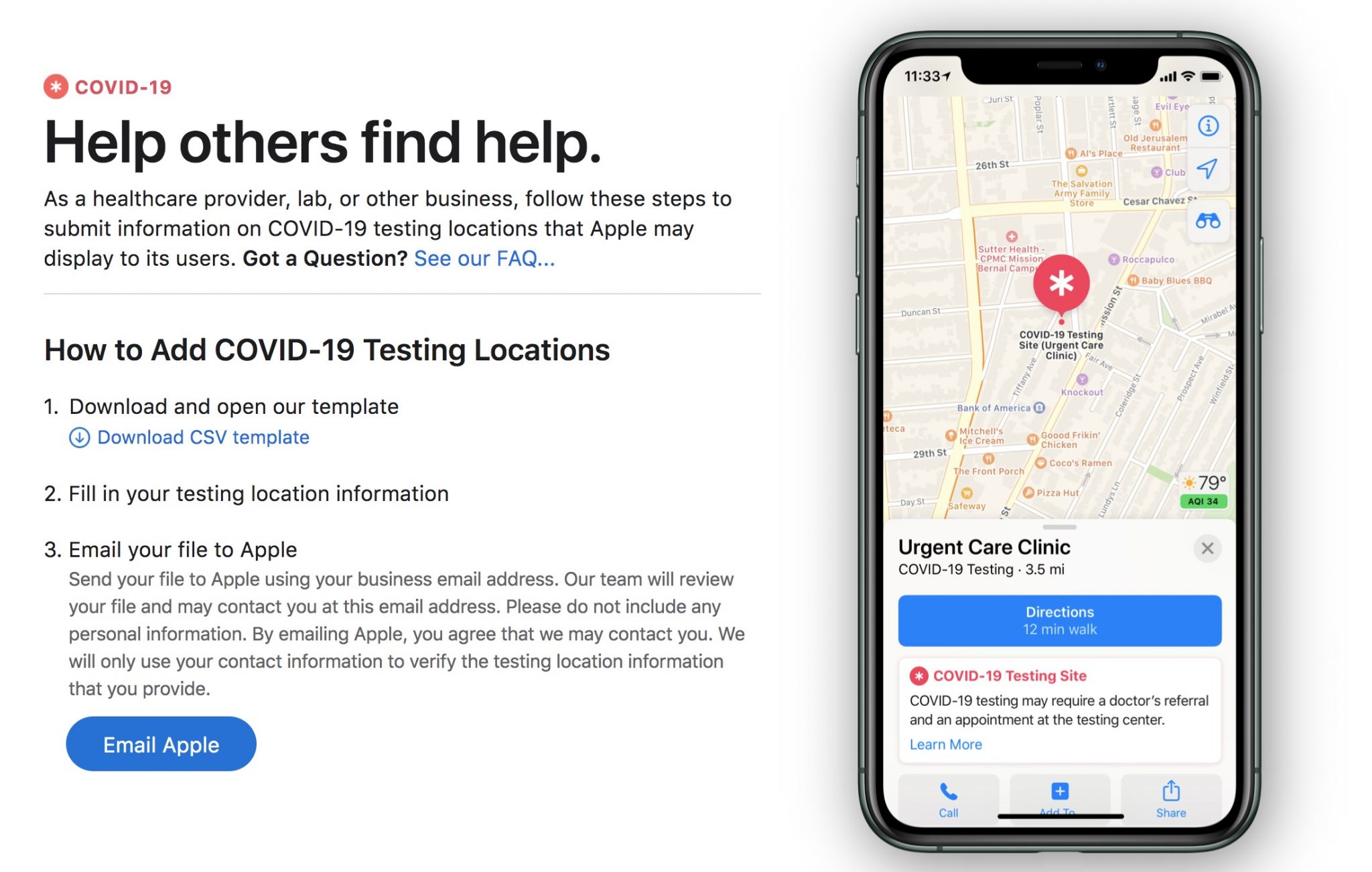You will soon find COVID-19 testing locations on Apple Maps - SoyaCincau