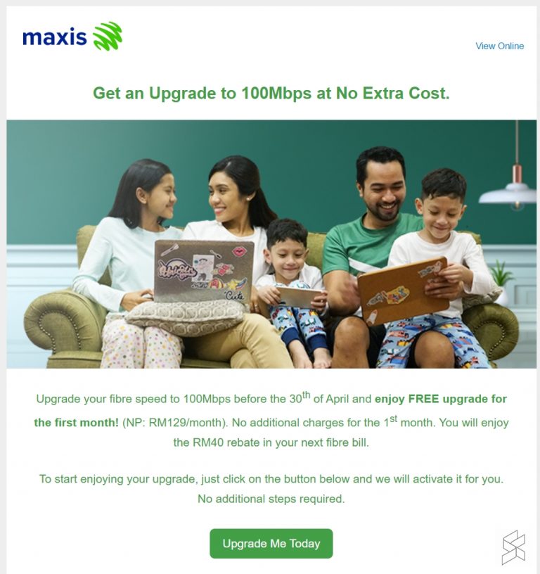 Maxis offers free fibre speed upgrade up to 300Mbps during MCO - SoyaCincau