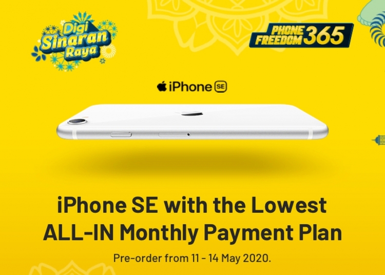 Digi offers iPhone SE with 60GB data from RM158/month all-in - SoyaCincau