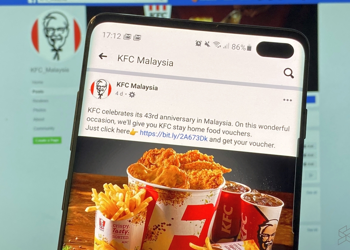 PSA: Beware of fake KFC Malaysia Facebook pages offering free vouchers ...