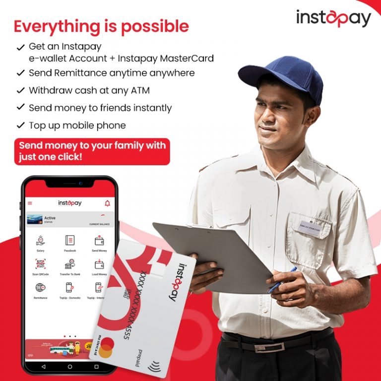 Instapay is an eWallet with linked Mastercard for migrant workers ...