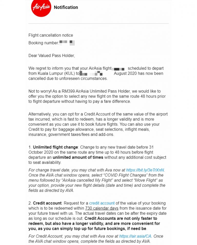 AirAsia RM399 pass holders offered unlimited date change for cancelled ...