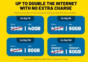 Go Digi business postpaid plans now upgraded with 20GB of extra data ...