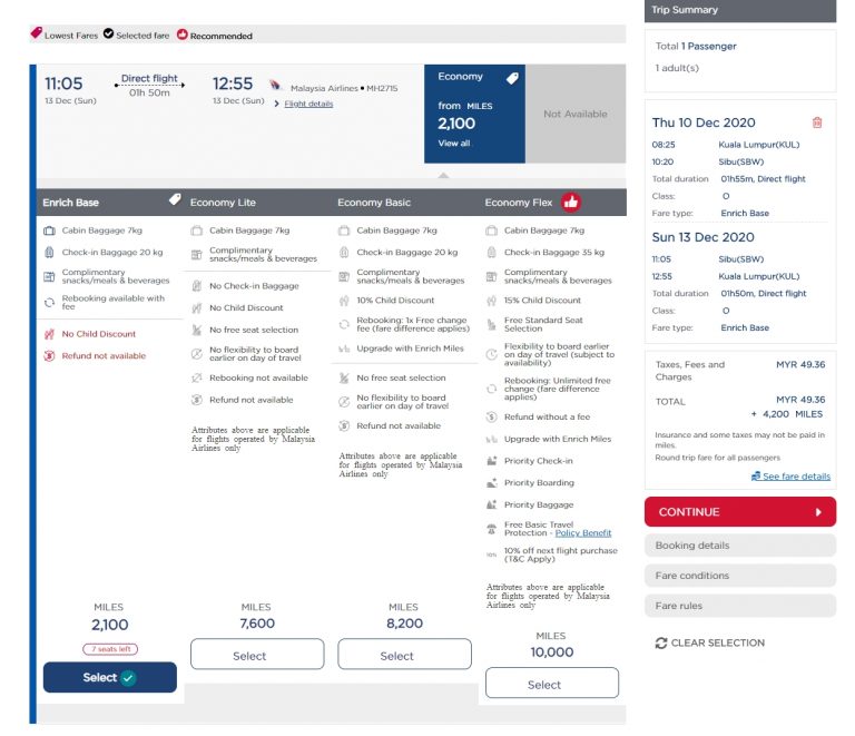 Malaysia Airlines offer 24-hour Enrich Redemption sale, one-way flight ...