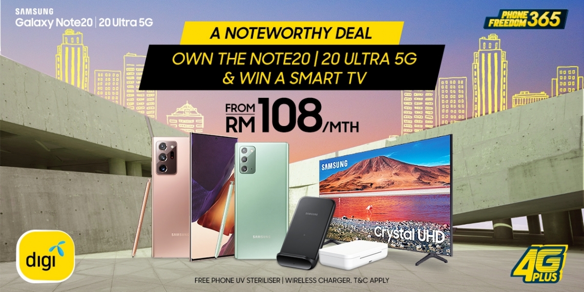 Digi has 50" TVs up for grabs when you buy the Samsung Galaxy Note 20 ...