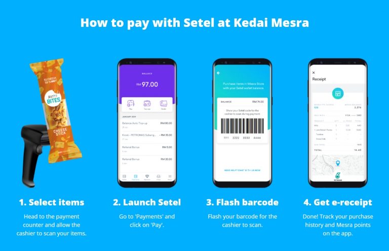 Setel now accepted for in-store purchases at Kedai Mesra - SoyaCincau