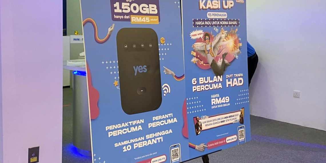 Yes 4G wireless broadband plan offers 50GB data with free MiFi at RM45 ...