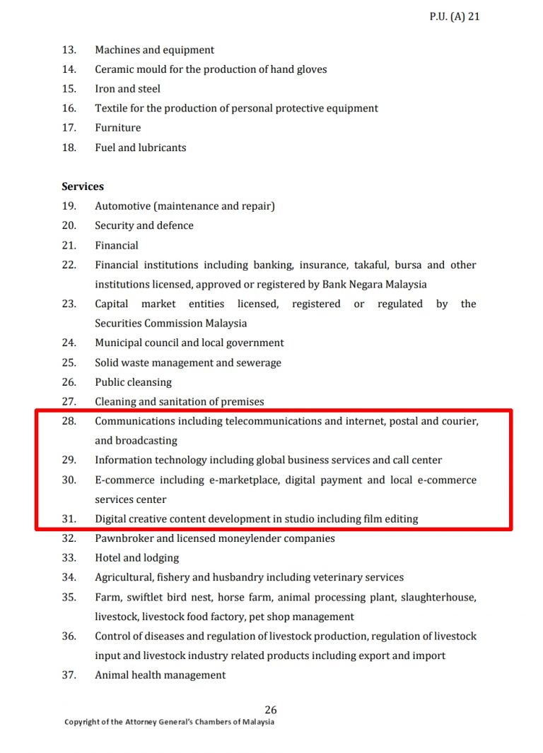 MCO 2.0: Essential services list now includes film editing, internet ...