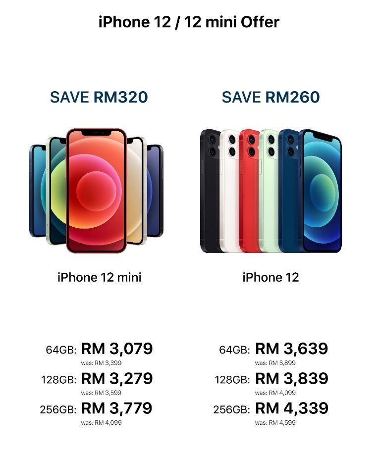 Deal: Get up to RM320 discount for iPhone 12 and iPhone 12 mini ...
