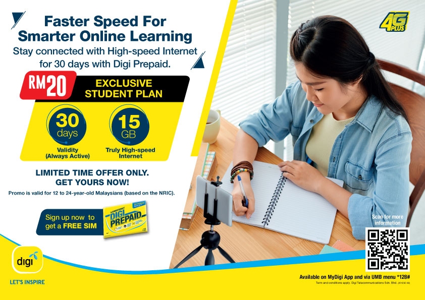 Digi extends RM20 15GB data plan to all Malaysian students aged 12-24 ...