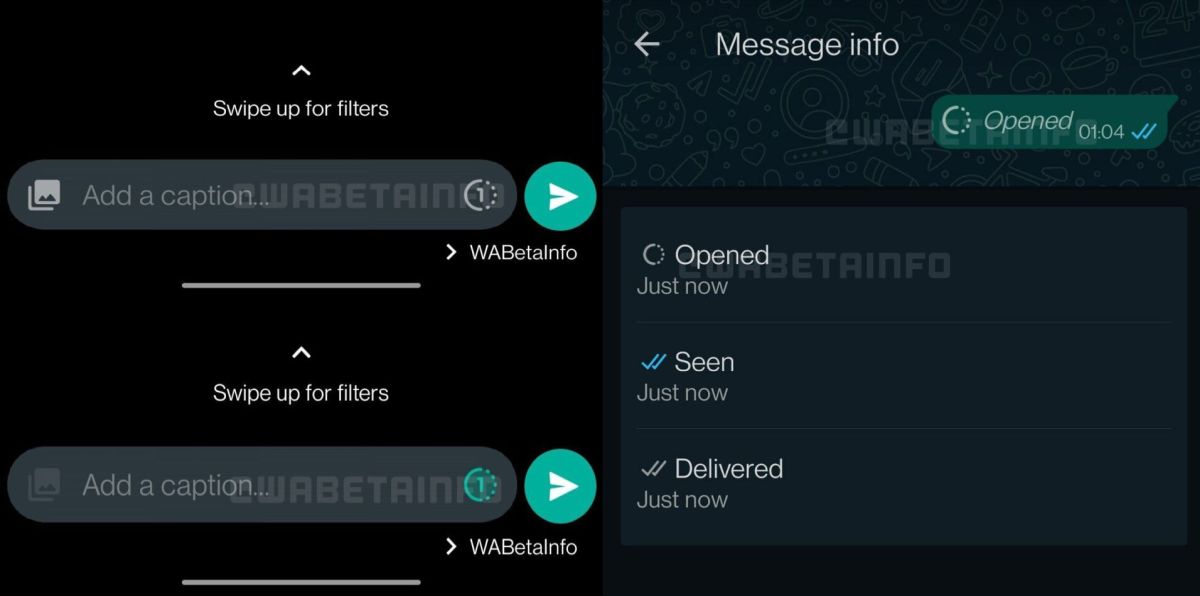 WhatsApp "View Once" feature lets you send photos or videos that ...