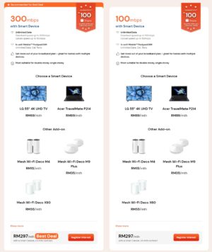 Unifi offers 55" 4K TV or Acer Laptop from RM69/month with your fibre ...