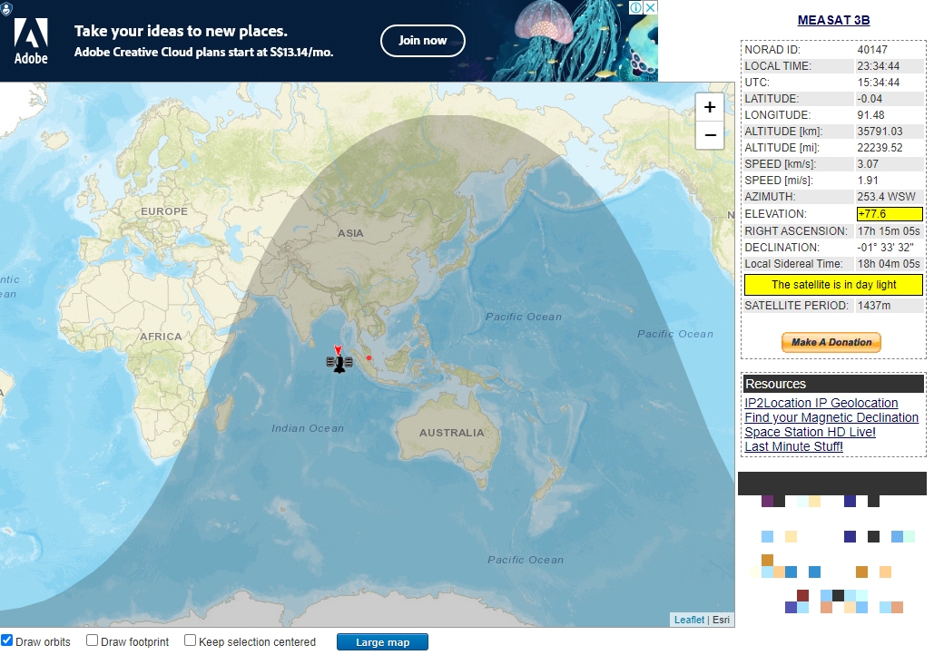 Indicators show MEASAT-3 could be lost forever, drifting out of orbit ...