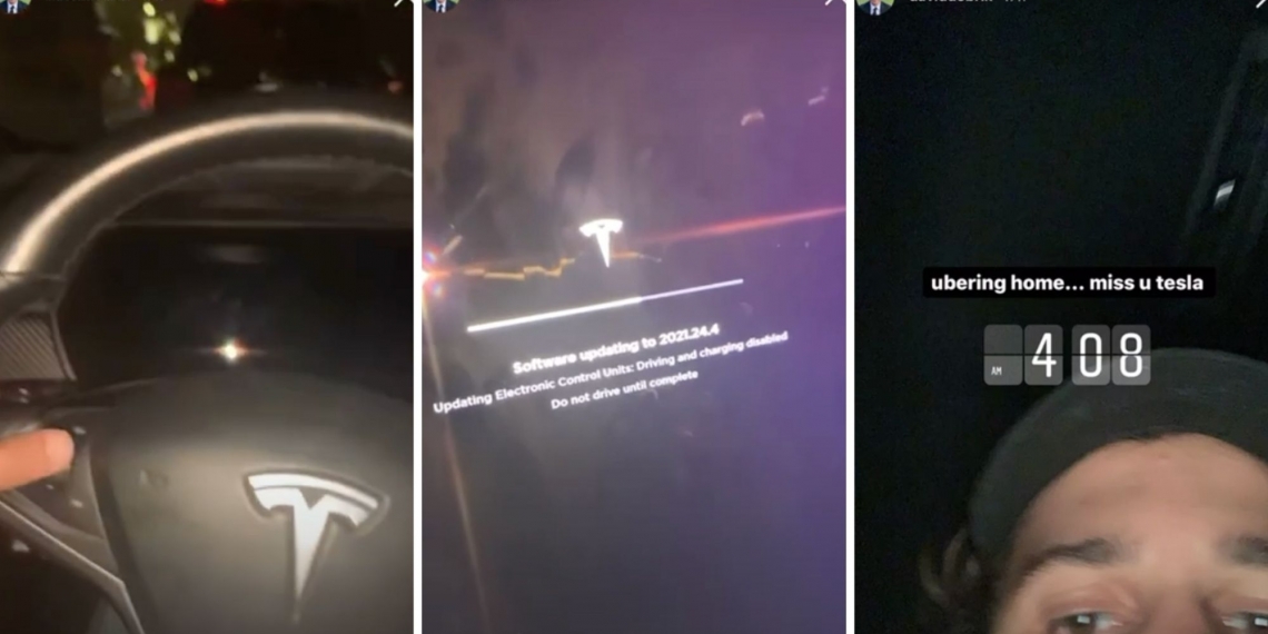 A lengthy Tesla software update stopped vlogger David Dobrik from ...