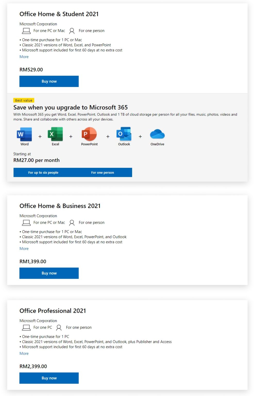 You can buy Microsoft Office 2021 as a one-off purchase in Malaysia ...
