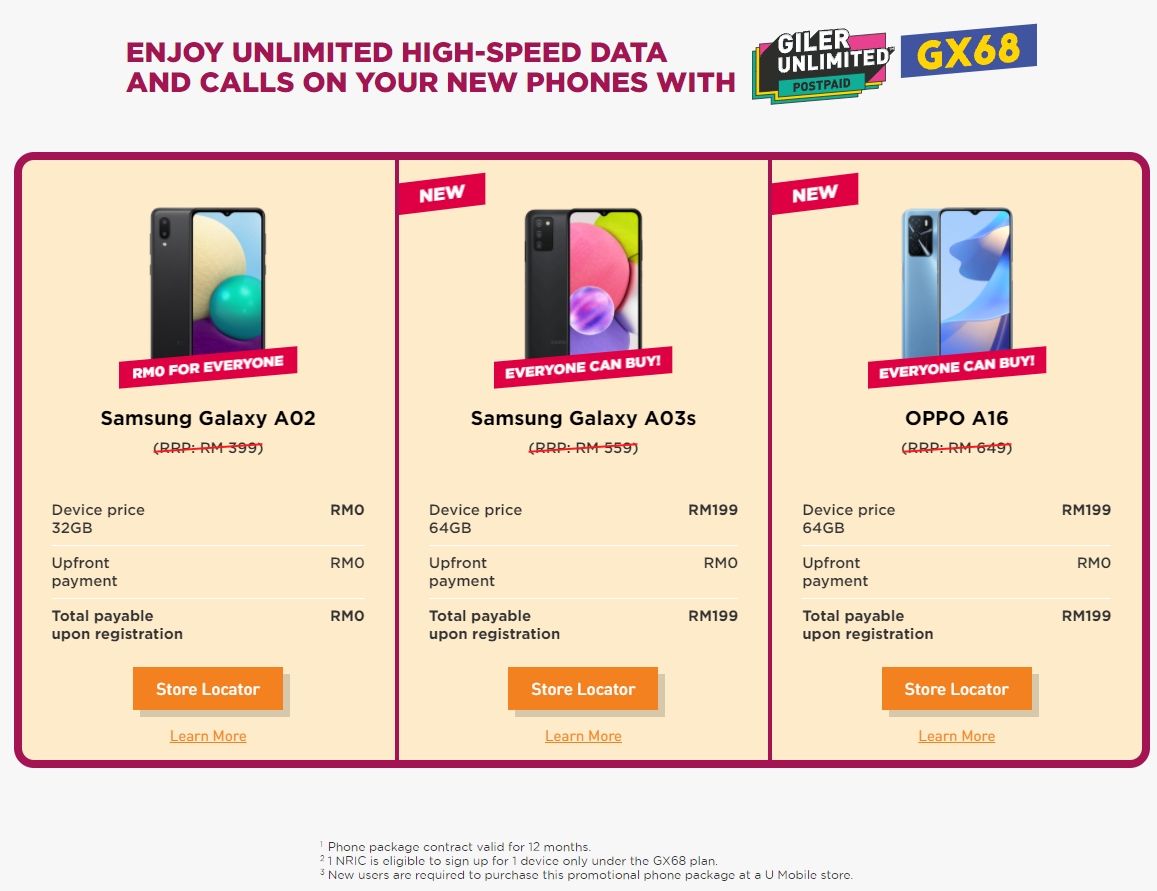 Pakej Keluarga Malaysia: U Mobile offers Samsung Galaxy A02 for free ...