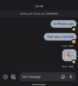 Android users can finally see Apple iMessage reactions