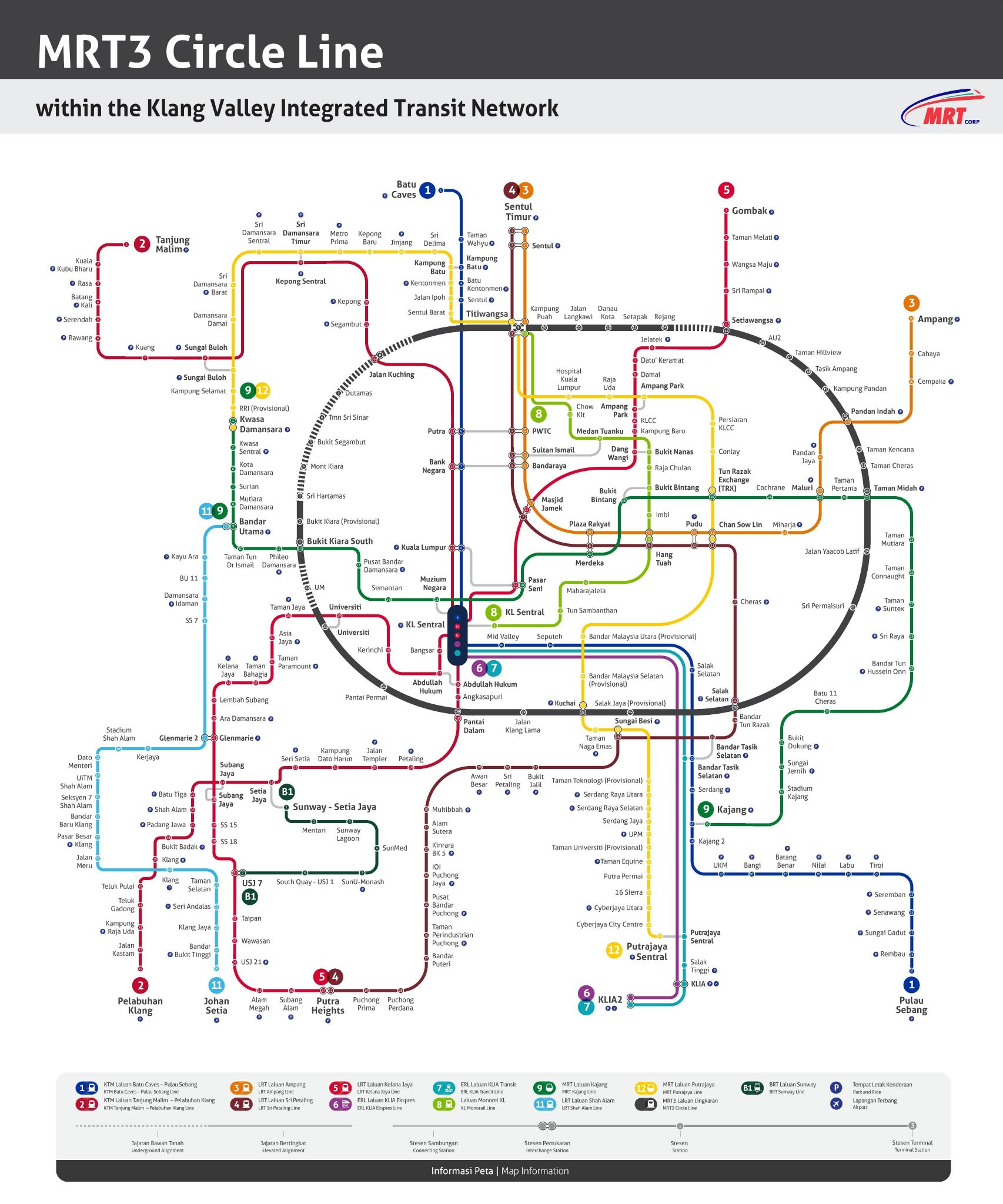 MRT 3: Here is the list of stations for Klang Valley's upcoming Circle ...