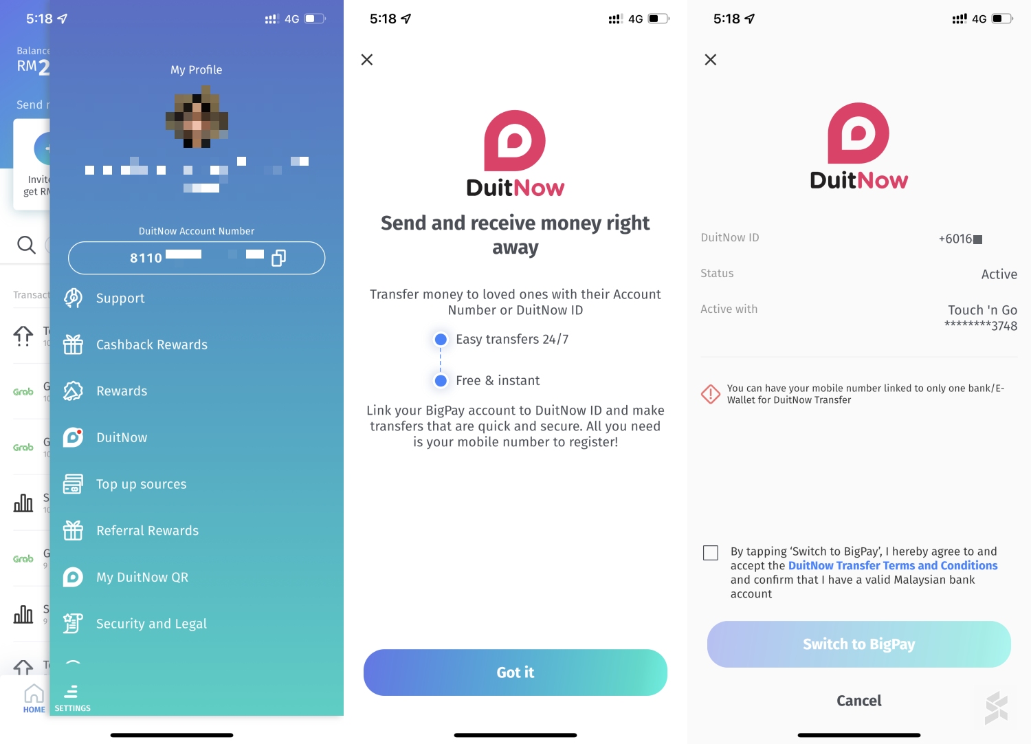BigPay finally supports DuitNow QR and instant interbank transfers