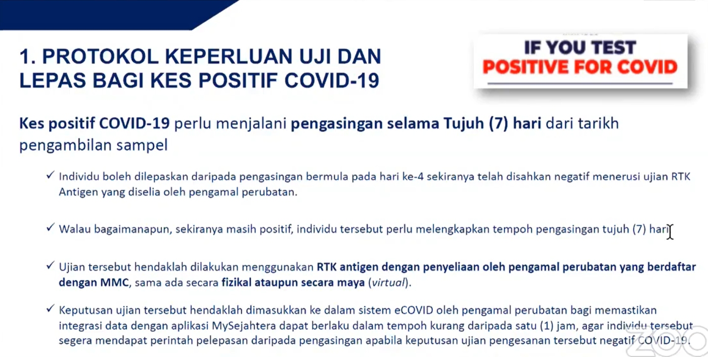 COVID-19 positive individuals can be released from quarantine if tested ...