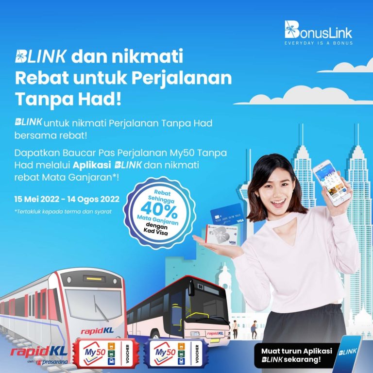 Rapid KL My50 unlimited pass can be redeemed with BonusLink. Get up to ...