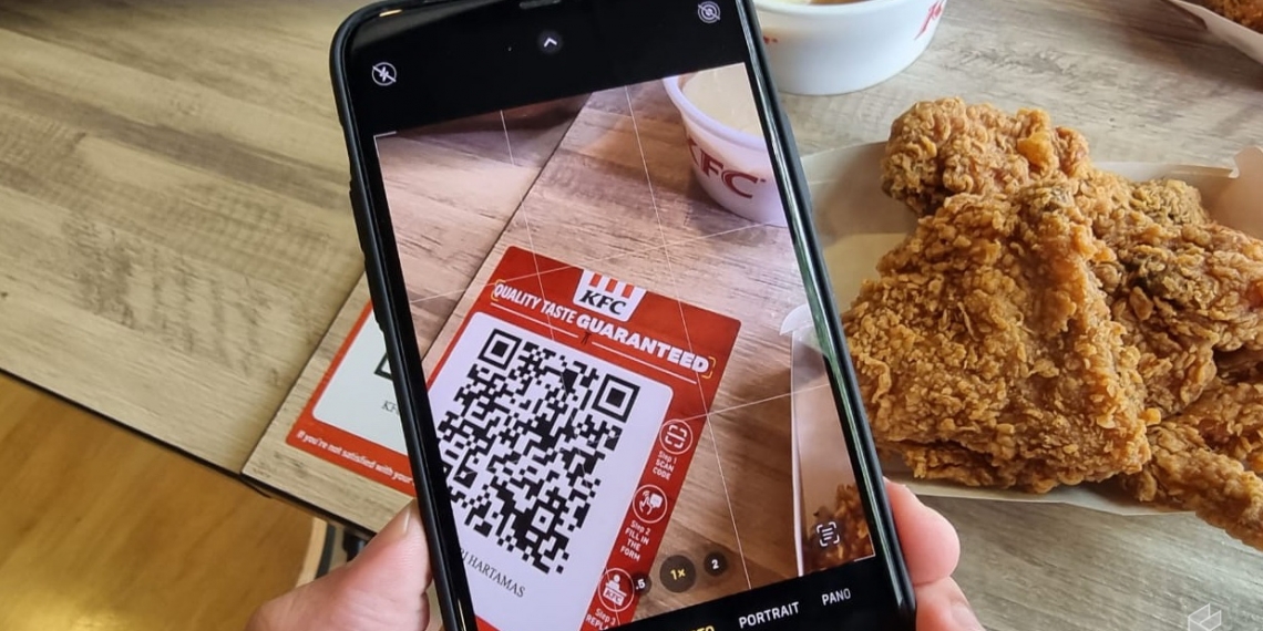 You can replace unsatisfying KFC chicken with a QR code. Just don't try ...