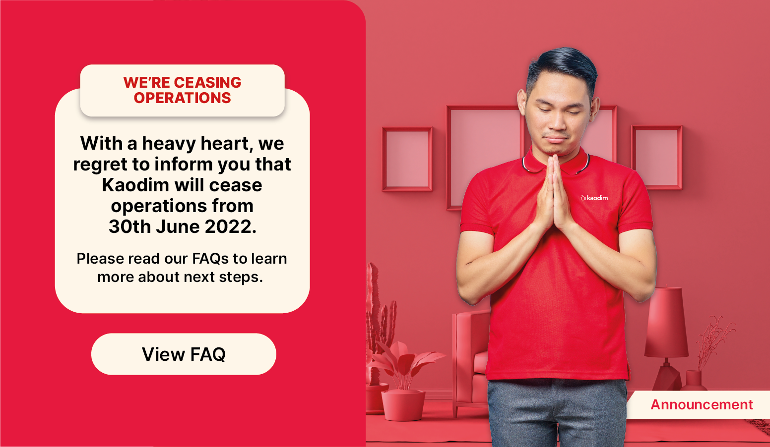 Kaodim goes under, blames pandemic and rising costs - SoyaCincau