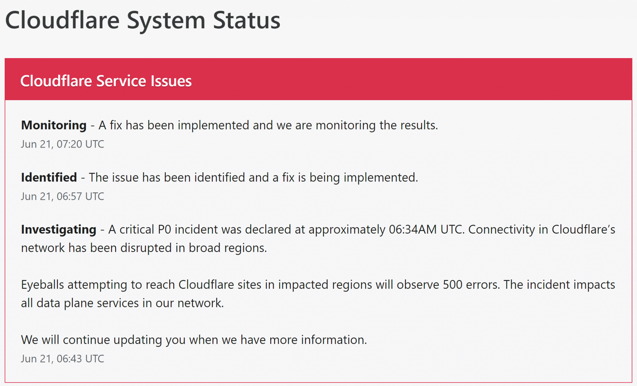 World suffers temporary internet outage as Cloudflare goes down ...