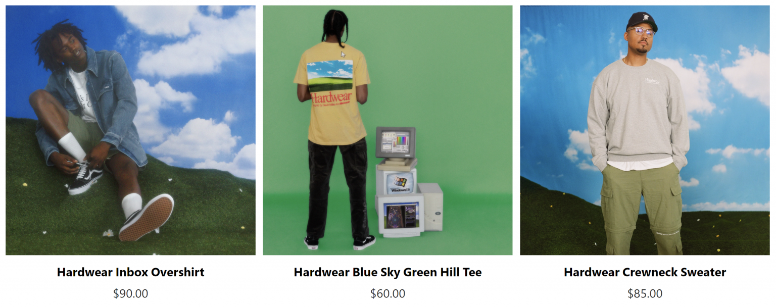 Microsoft is selling T-shirts with the Windows XP wallpaper for USD60 ...