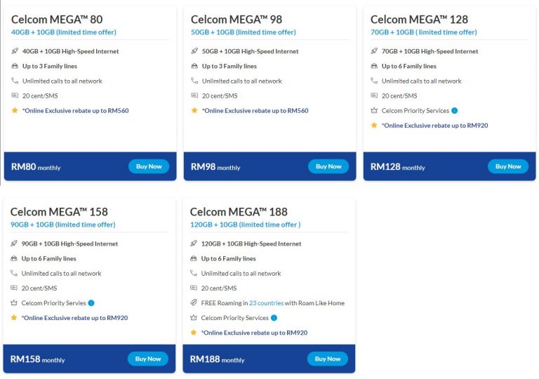 Celcom Postpaid plans are now upgraded with up to 20GB extra data for a ...